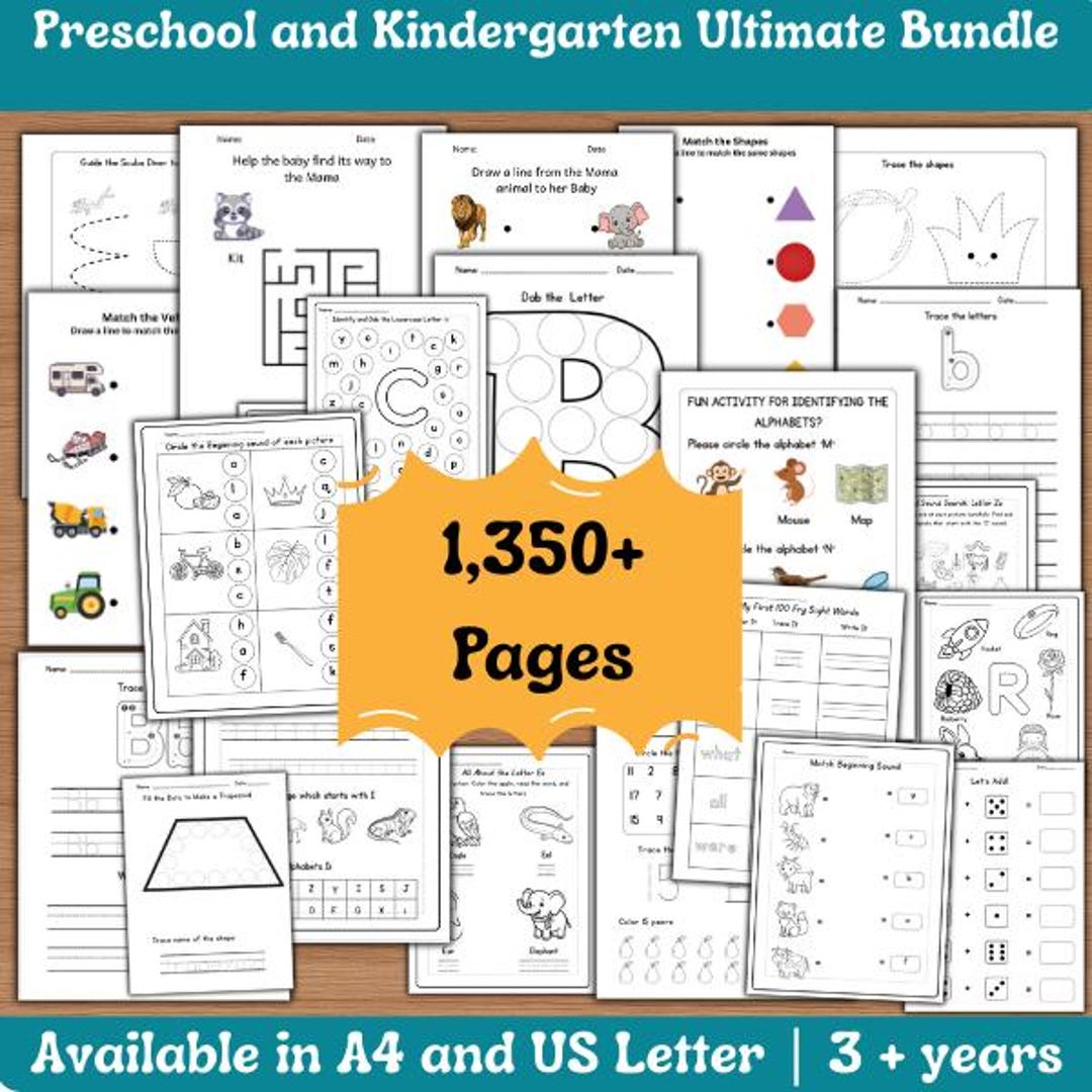 Ultimate Preschool and Kindergarten Mega Bundle | Alphabet Mastery, 1 ...