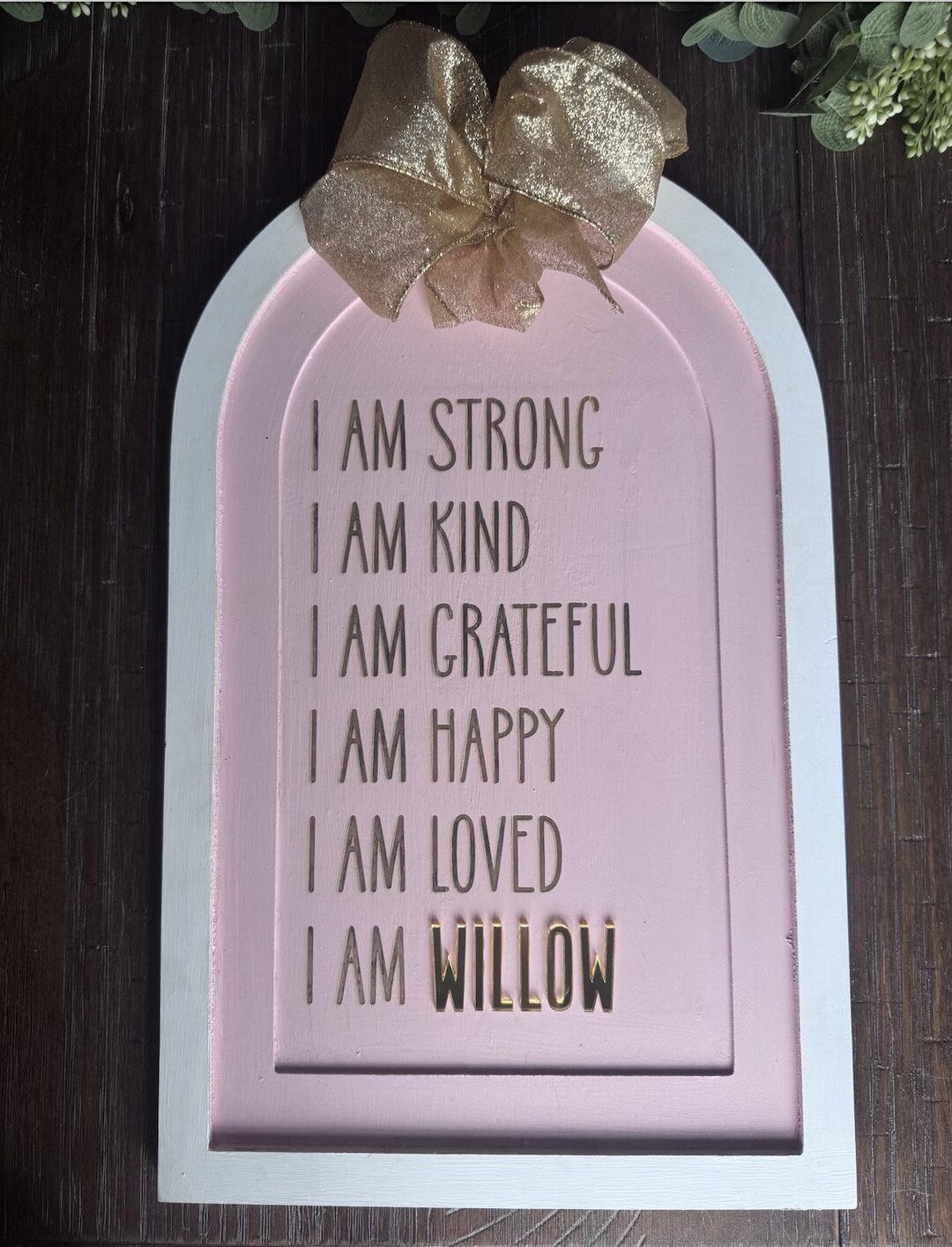Affirmation Name Sign - Personalized Kids Room Decor | Custom Nursery ...
