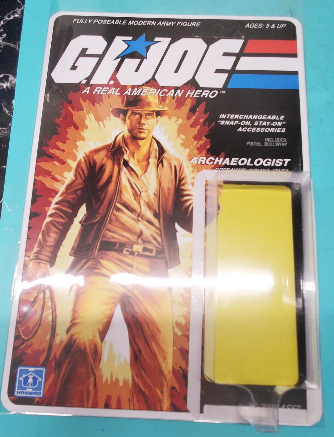 Custom G.I. Joe Indiana Jones Action Figure Cardback With Self-adhesive ...