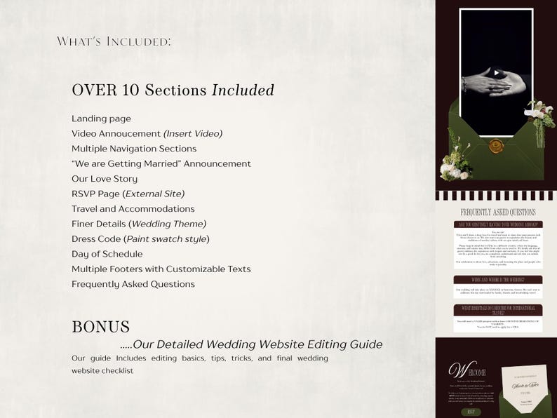 Moss Green Video Save the Date & Wedding Website | Interactive Save the ...