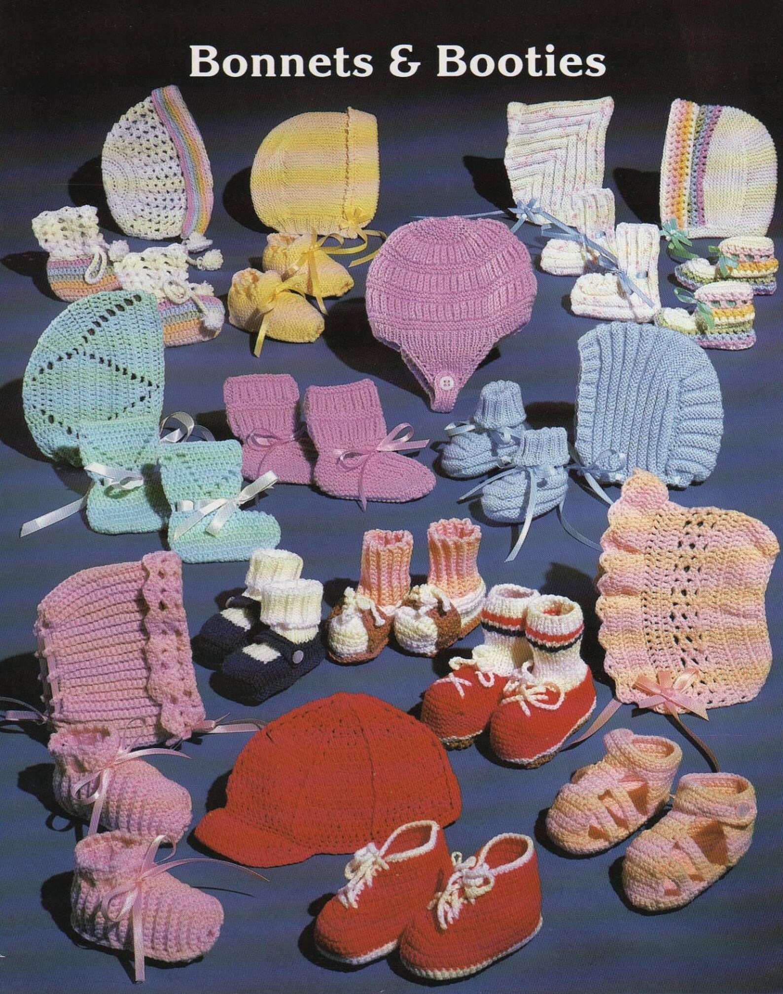 Pdf Pattern - BONNETS and BOOTIES Patterns by JAO. Fun Easy to Make ...