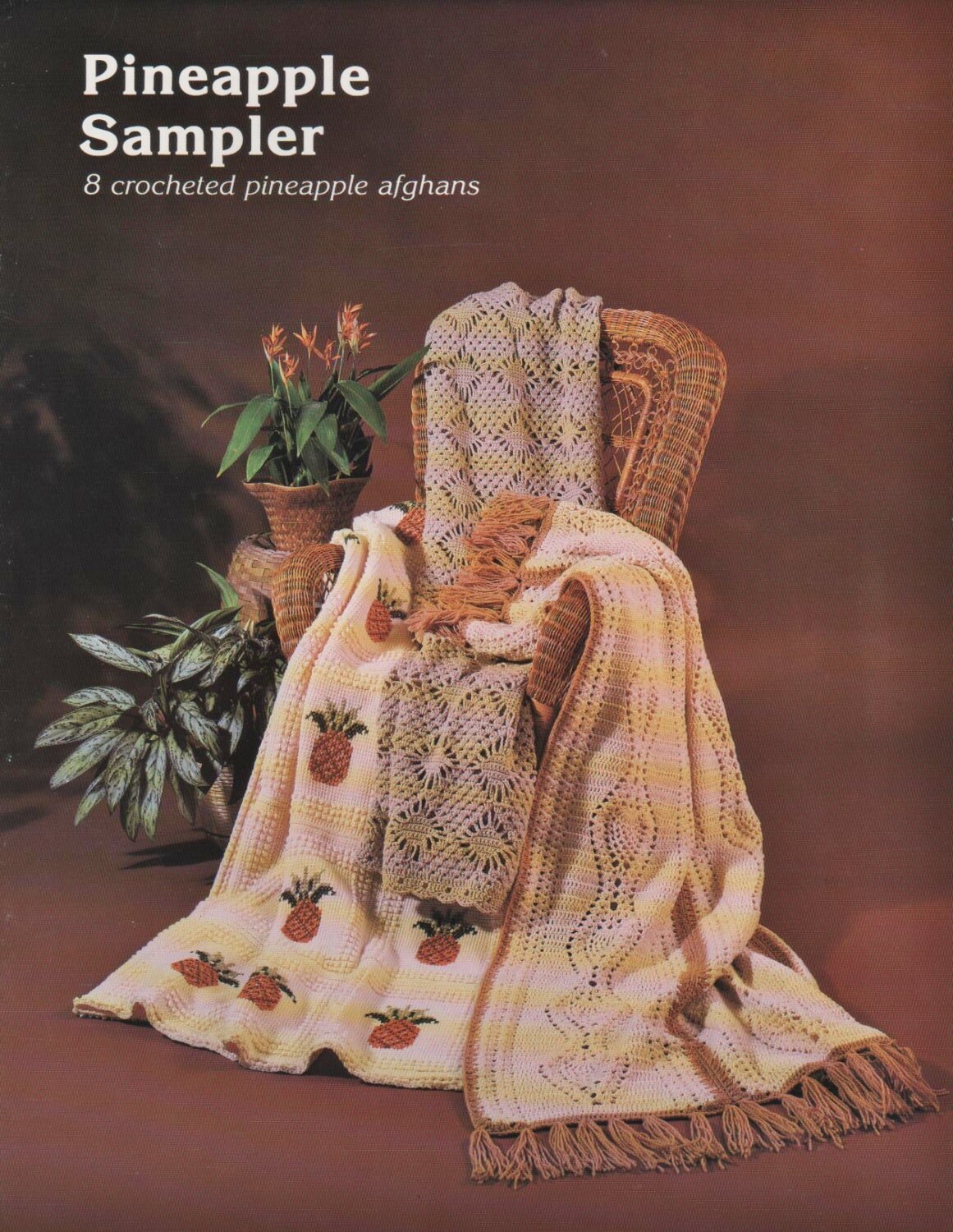 PDF Pattern - PINEAPPLE SAMPLER - 8 Crochet Afghans Pineapple Theme ...