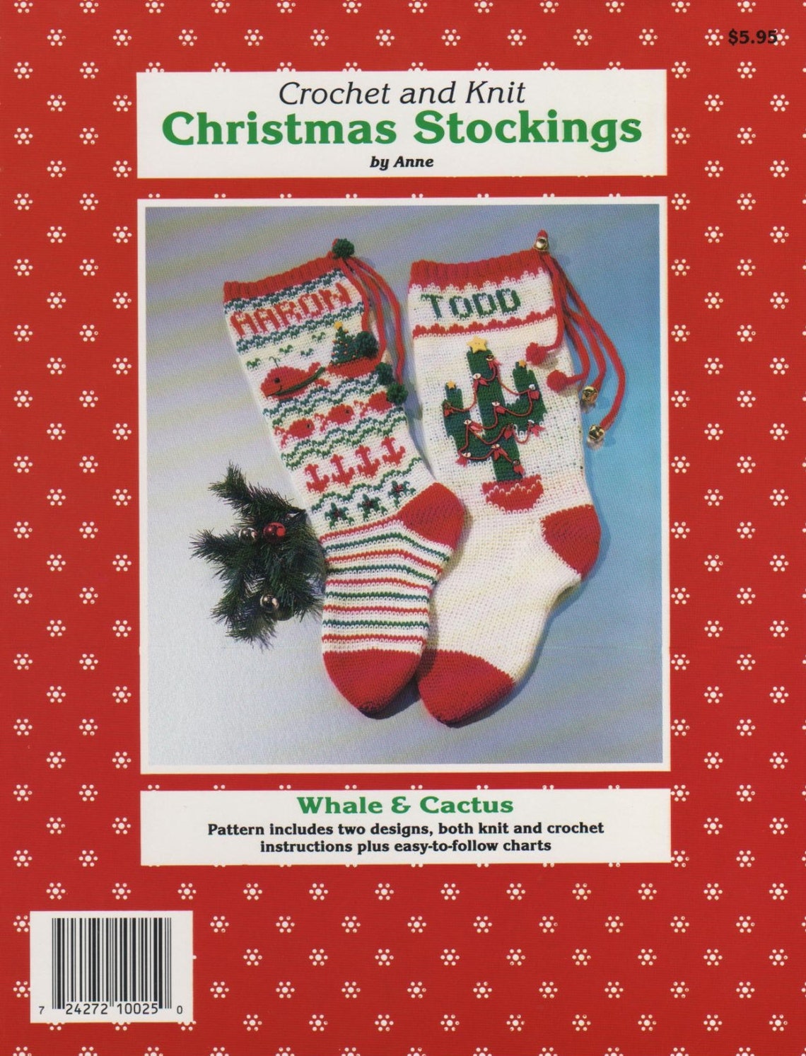Pdf Pattern. 4 Christmas Stocking Patterns to KNIT an CROCHET Tree ...