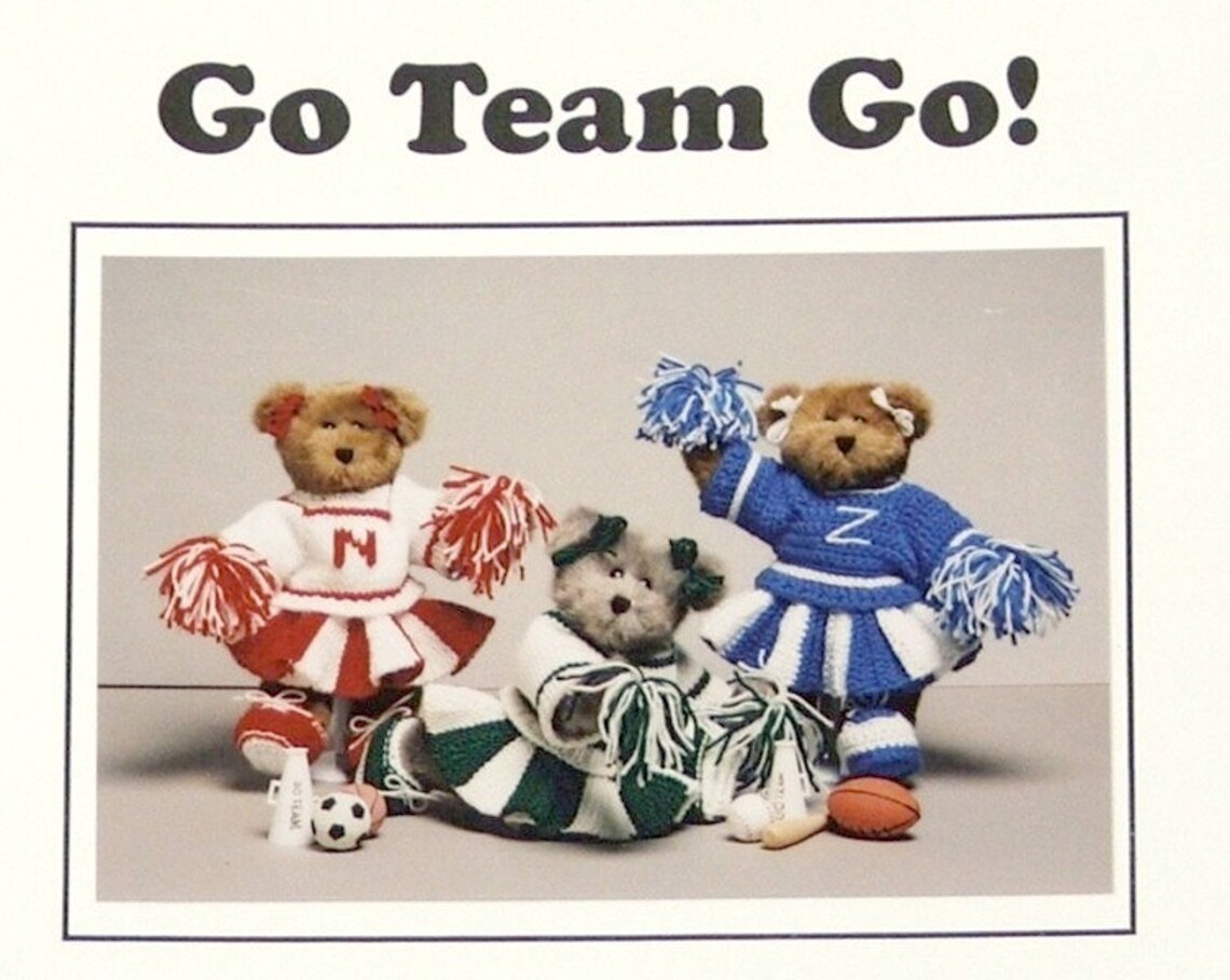 Pdf Pattern - GO TEAM GO! Easy Cheerleader Outfits to Knit or Crochet ...