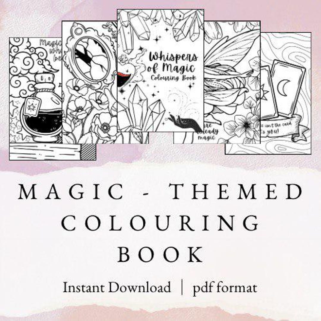 MAGIC - THEMED Positive Quotes Coloring Book - Etsy