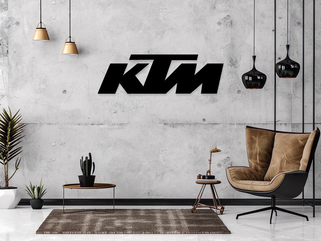 KTM Metal Wall Decor, Steel Logo Sign for Garage or Man Cave ...
