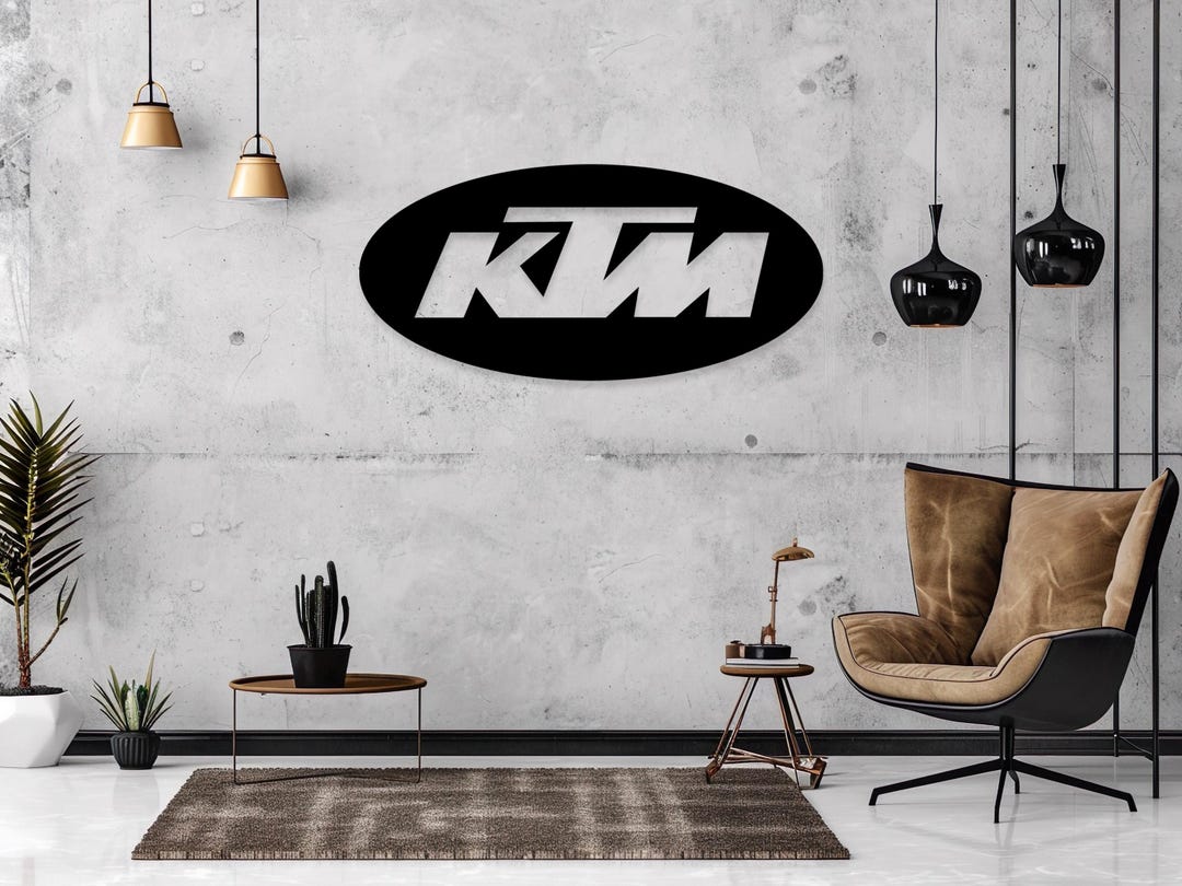KTM Metal Wall Art, Steel Logo Wall Decor for Garage Workshop, Minimal ...