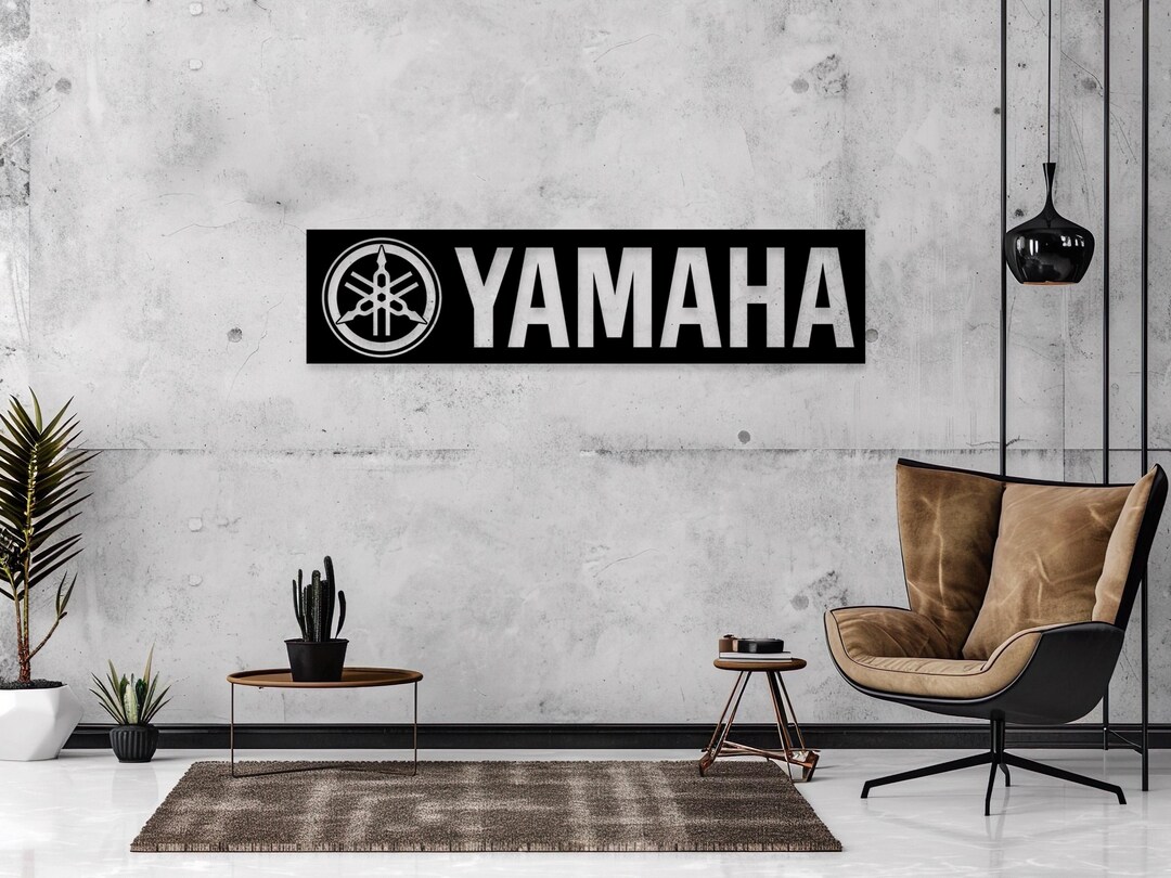 Yamaha Metal Wall Art : Iconic Logo Silhouette Sign - Etsy