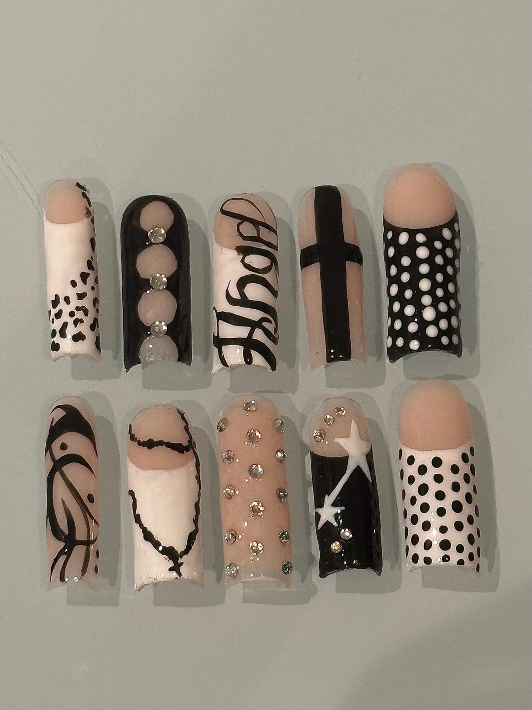 Grunge Underground/y2k Opium Style Nails - Etsy
