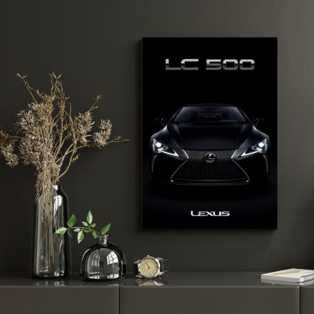 Lexus LC 500 Poster Luxury Sports Coupe Wall Art Sleek Black Car Print ...