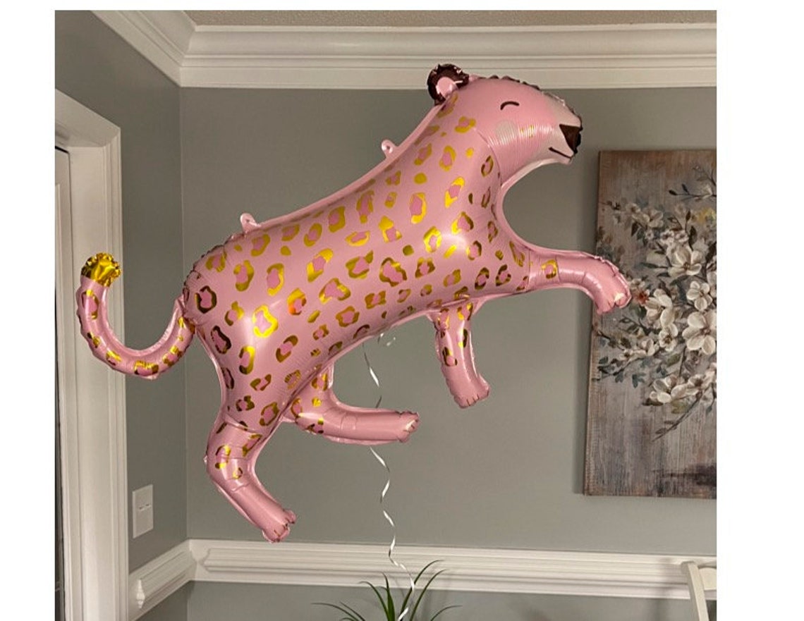 Pink Cheetah Balloon Safari Birthday Party Pink Leopard | Etsy
