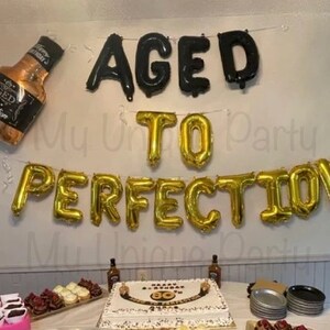 AGED TO PERFECTION Balloons Whiskey Balloon 30th 40th 50th 60th ...