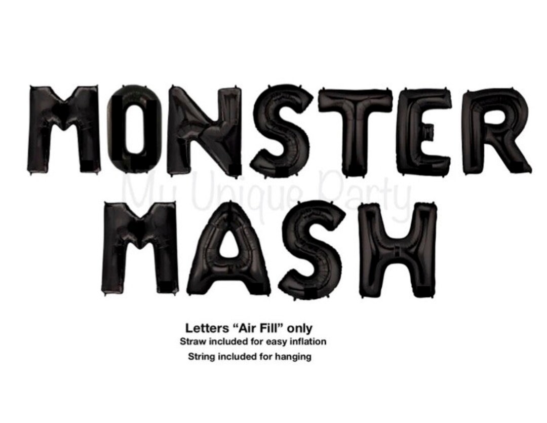 MONSTER MASH Balloons Monster Mash Letters Halloween Balloons Balloon ...