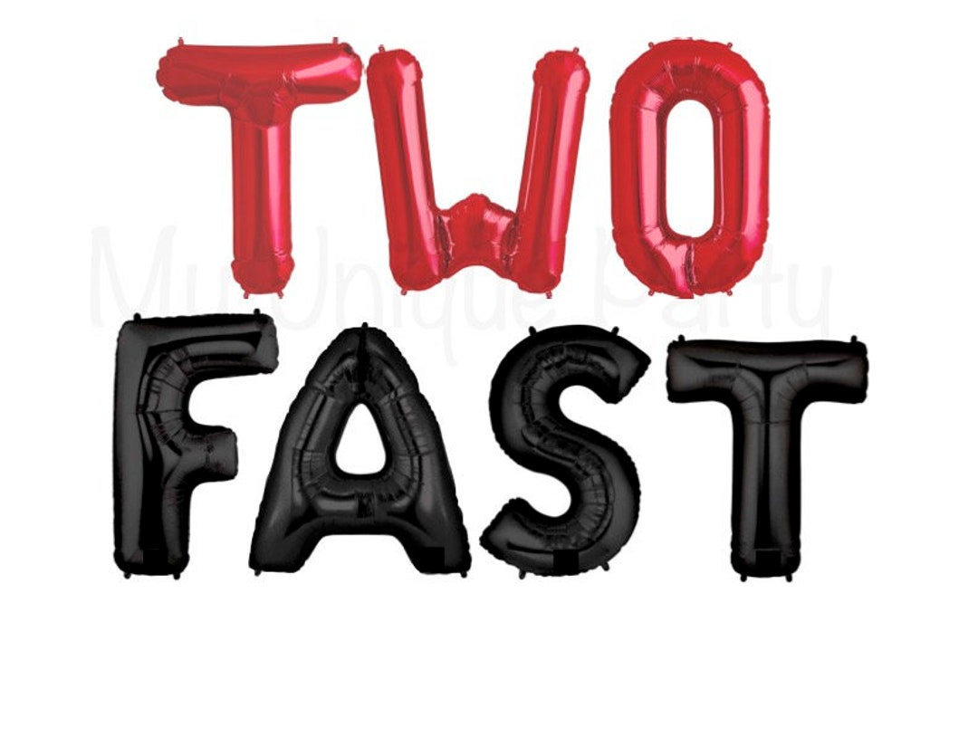 TWO FAST Race Car Themed Birthday Party Two Fast Banner Two Fast ...