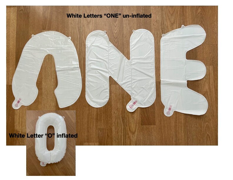 White letter balloons store