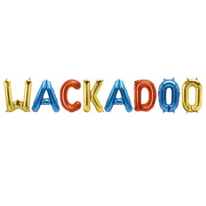 WACKADOO Balloon Banner Wackadoo Im Two Themed Party 2nd Birthday Bingo ...