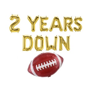 2nd Birthday, 2 YEARS DOWN Banner Birthday Party 2nd Down, Football ...