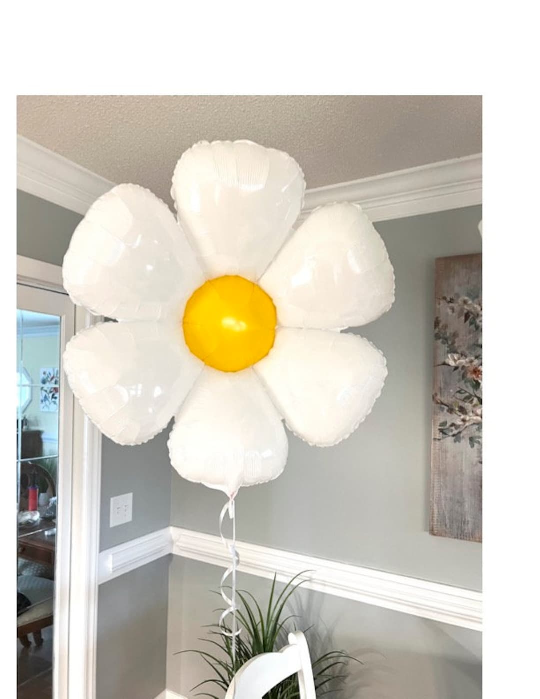Daisy Balloon, White Daisy Flower Balloon, Daisy Flower, Daisy Party ...