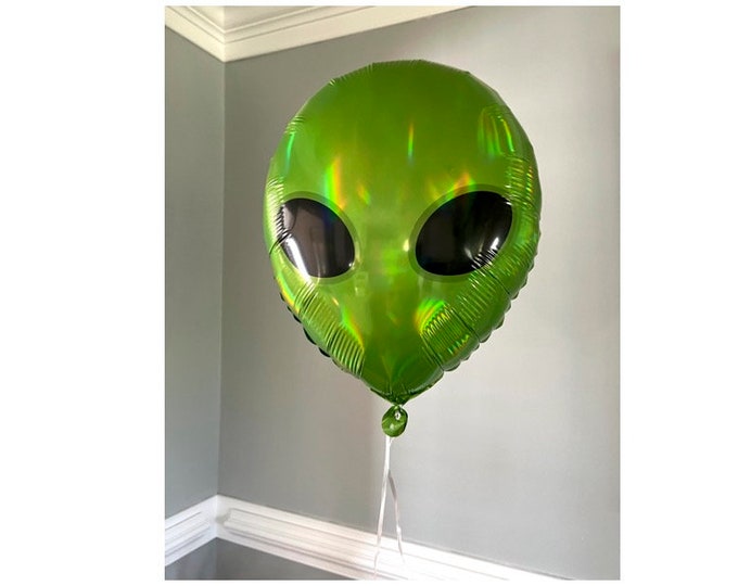 Alien Balloon Alien Themed Party Alien Mylar Balloon Alien Space Outer ...