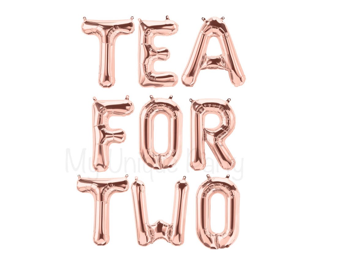 TEA FOR TWO Balloons Tea for Two Banner Alice in Wonderland | Etsy