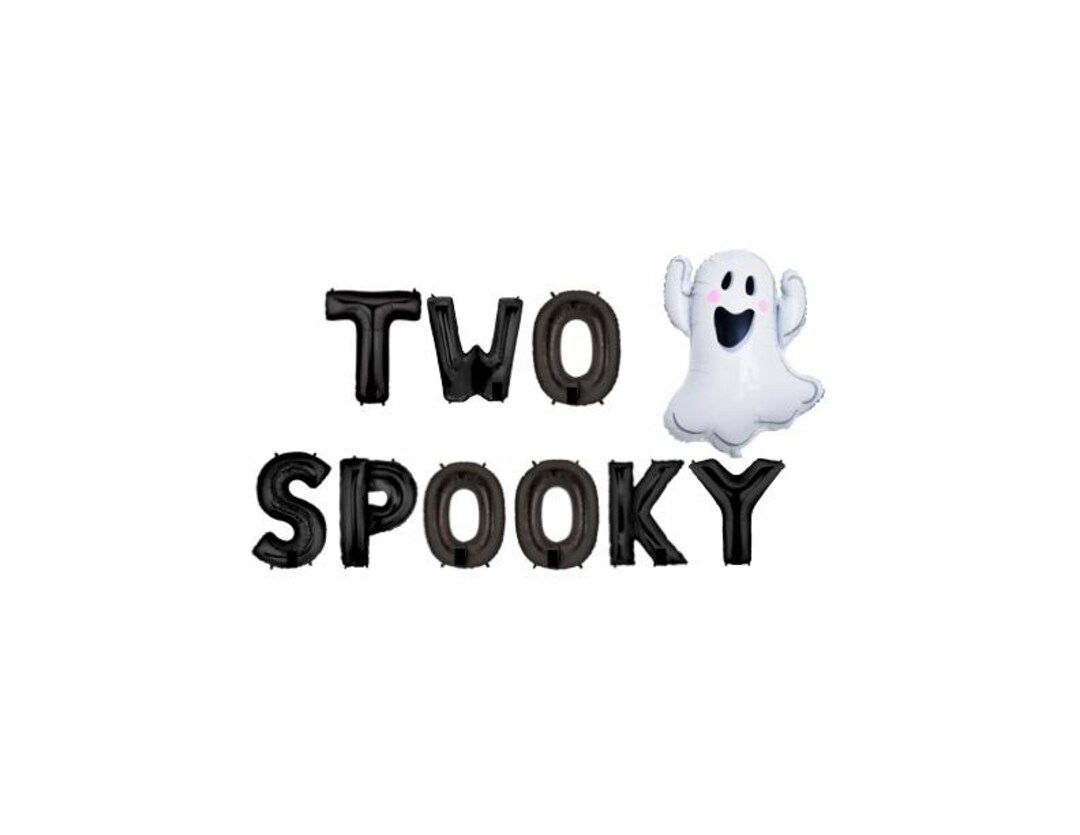 Two Spooky Letter Balloons - 2nd Birthday - Ghost Balloon - Etsy