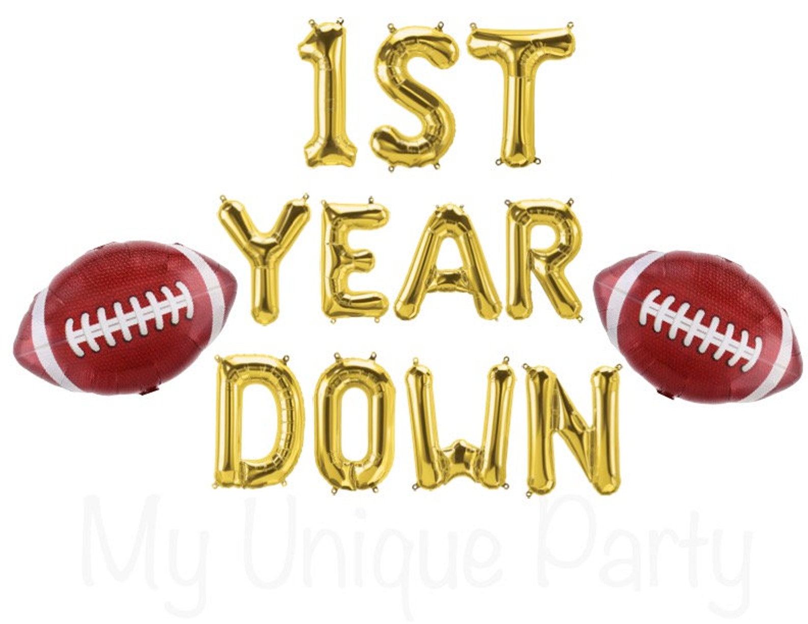 First Year Down Football Birthday Party 1st Year Down - Etsy