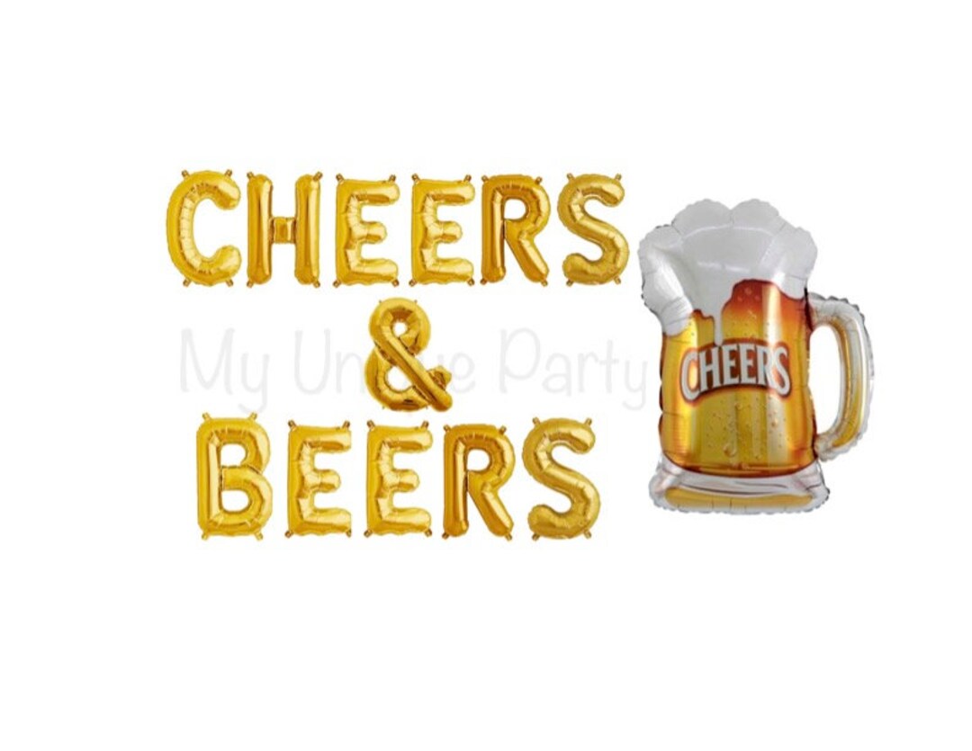 CHEERS & BEERS Balloons Large Beer Mug Balloon Beer Party Cheers and ...