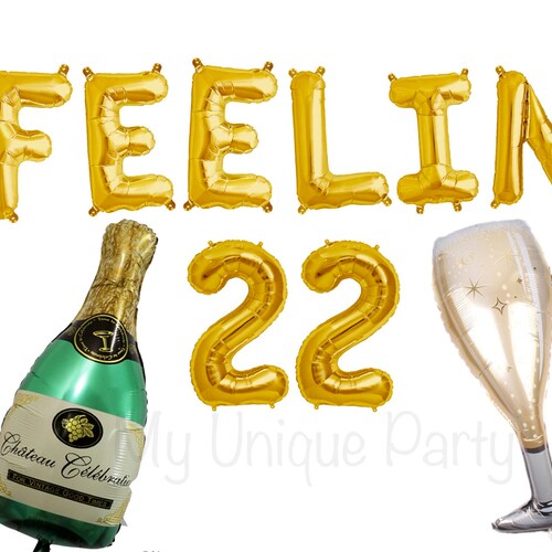 Feelin 22 Balloons Balloon Banner 22nd Birthday 22 Balloons - Etsy