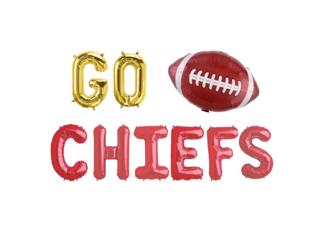 Go Chiefs Balloon Banner, Kansas City Chiefs Balloons, Super Bowl Party ...