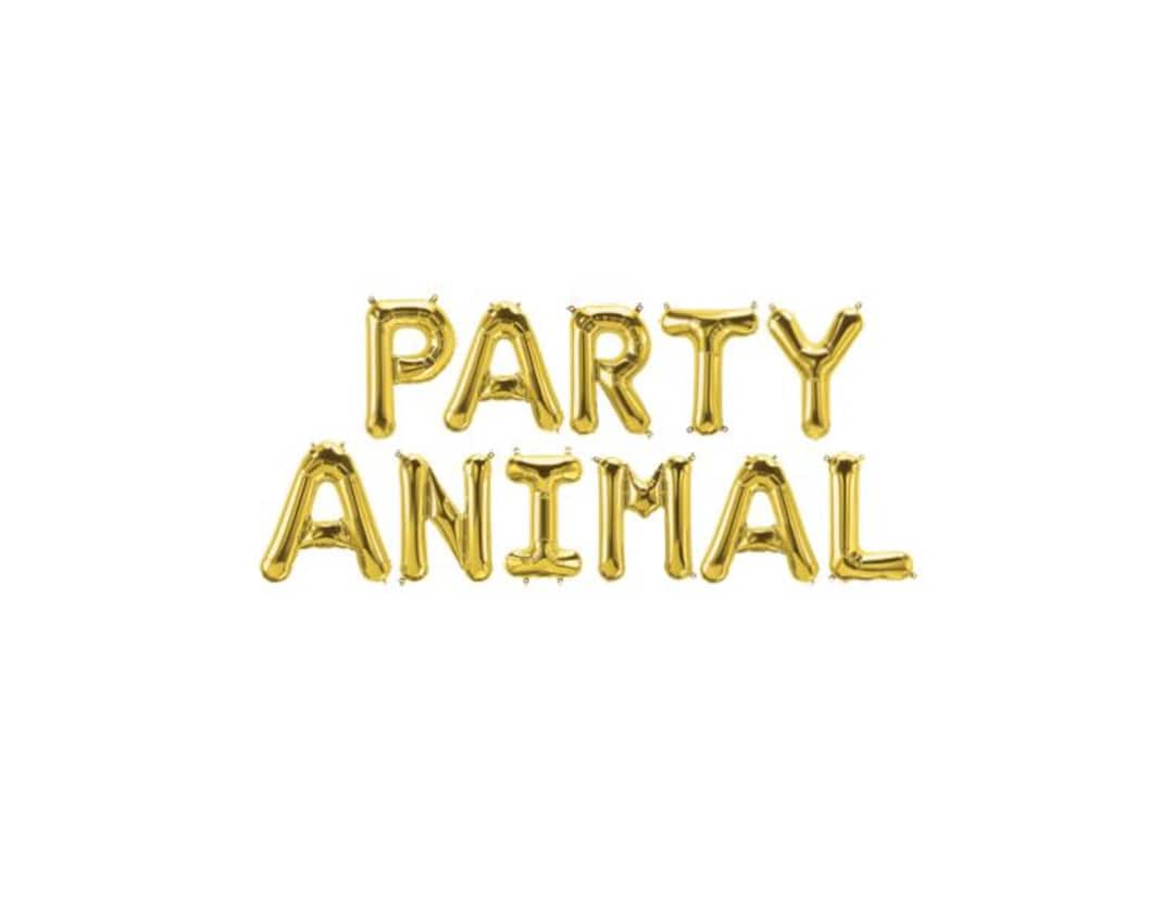Party Animal Balloons Party Animal Banner Party Animals Mylar Letters ...