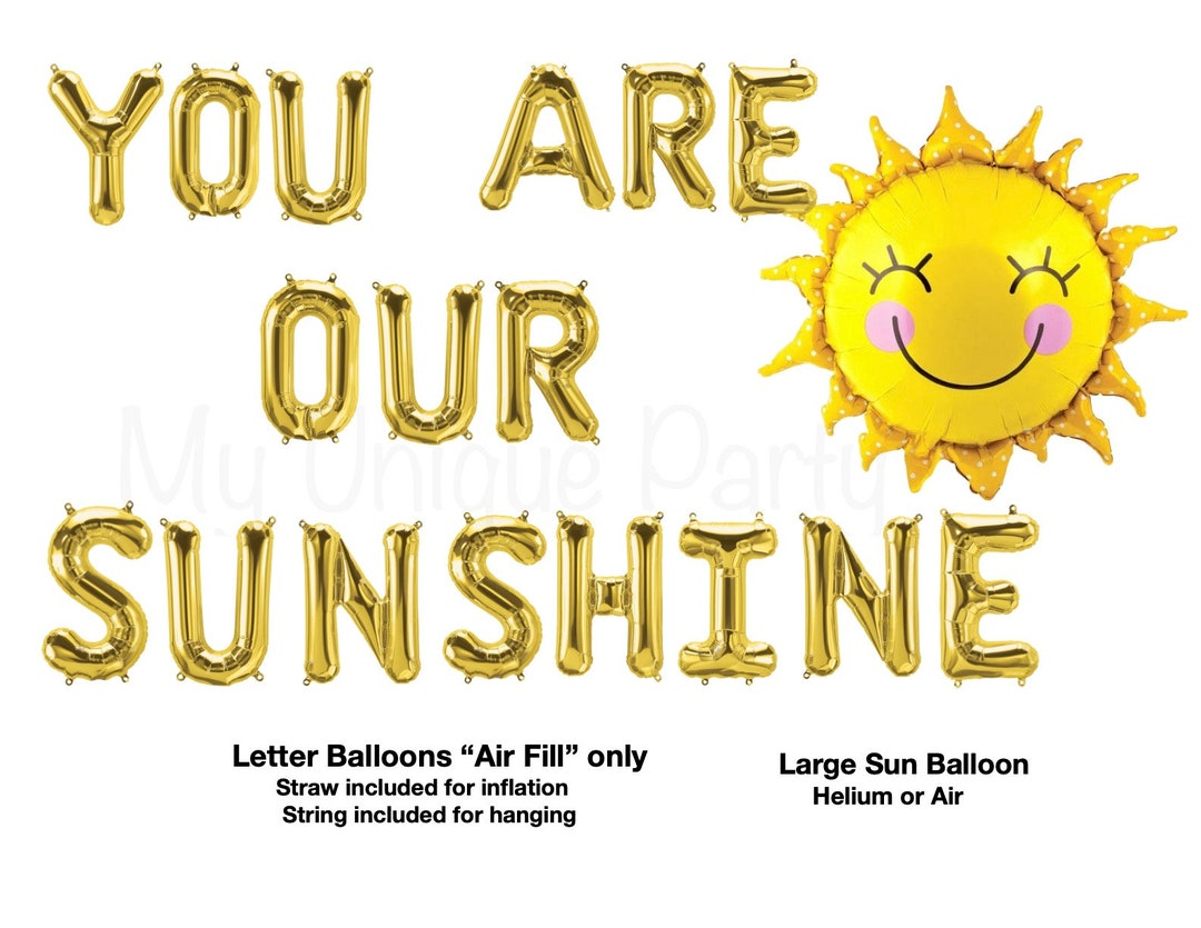 You Are Our Sunshine Balloons You Are Our Sunshine Banner 1st - Etsy