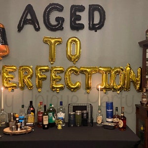 AGED TO PERFECTION Balloons Whiskey Balloon 30th 40th 50th 60th ...