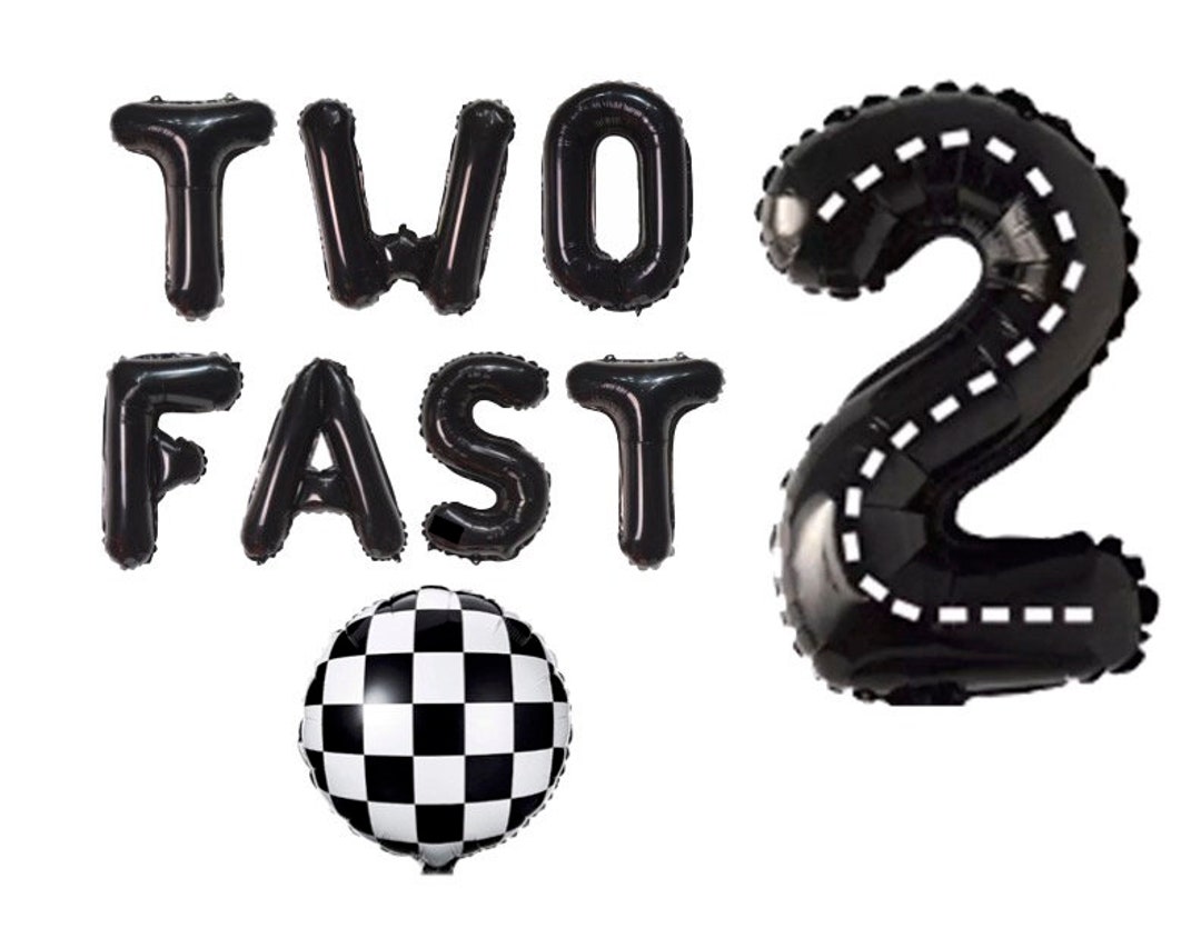 Two Fast Race Car Decorations TWO FAST Balloon Banner Large - Etsy