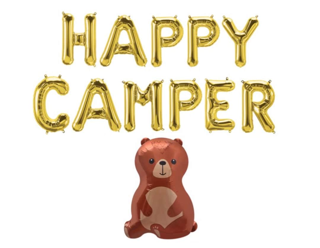 Happy Camper Balloons Happy Camper Party Camping Theme Birthday Camp ...