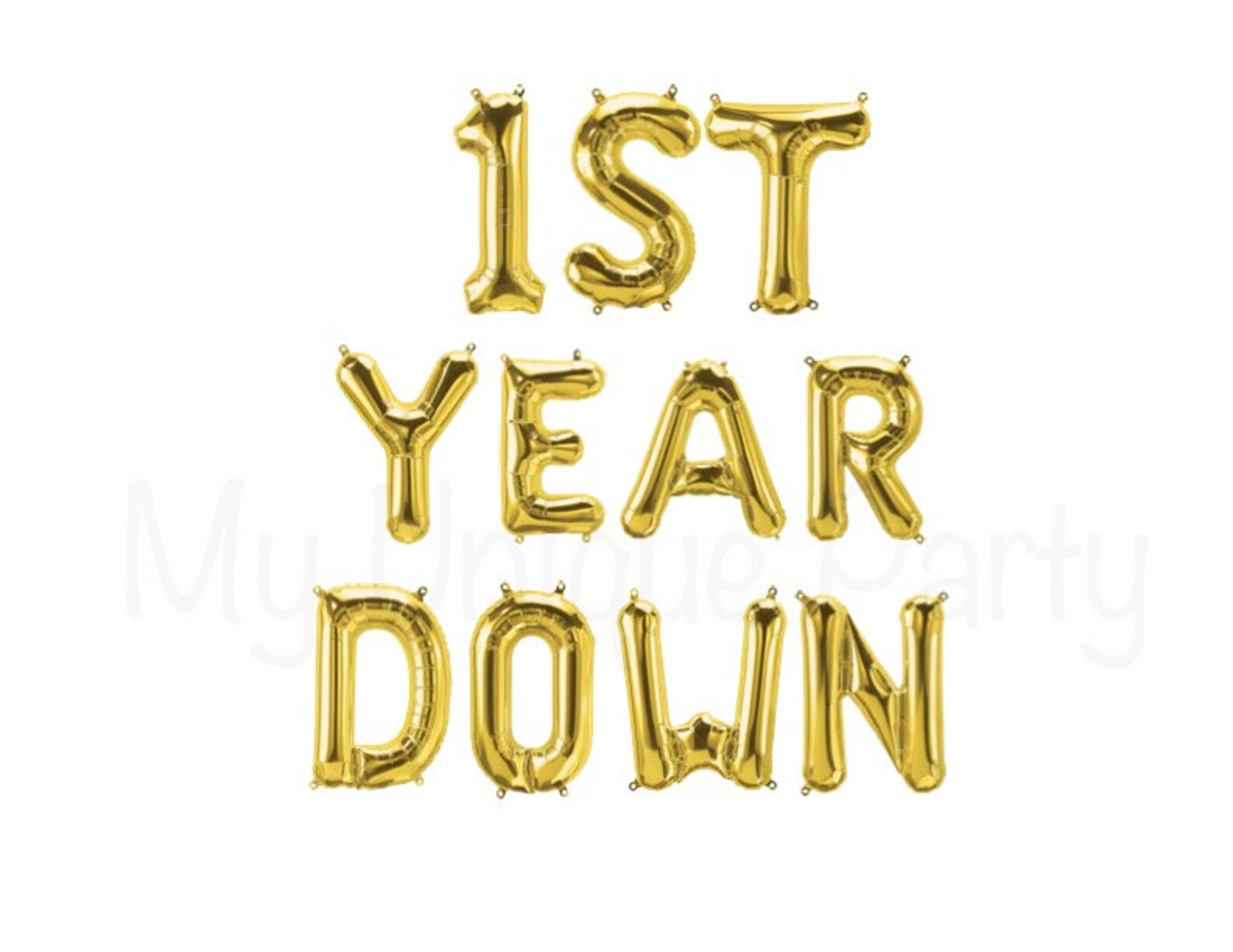 First Year Down Birthday Balloons First Year Down Football Theme ...