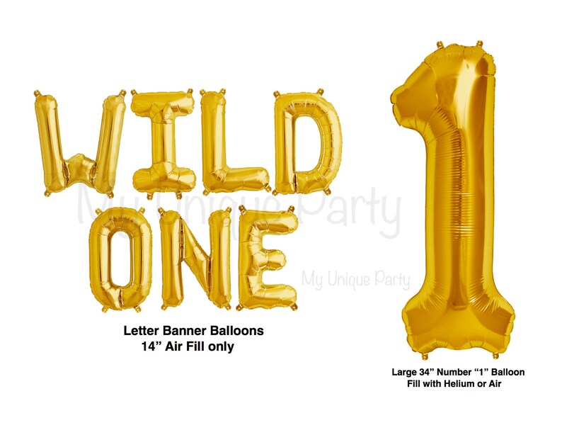 WILD ONE Balloons Wild One Banner Large Number 1 | Etsy