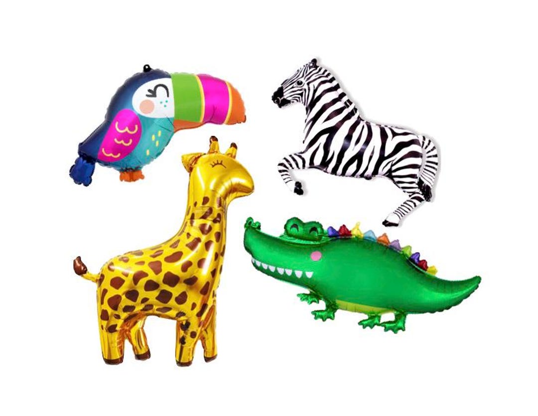 Safari Animal Balloons Jungle Balloons Toucan Balloon Zebra Balloon ...