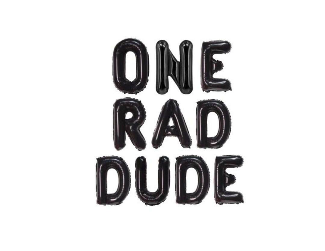 One Rad Dude Letter Balloons: First Birthday Decorations - Etsy