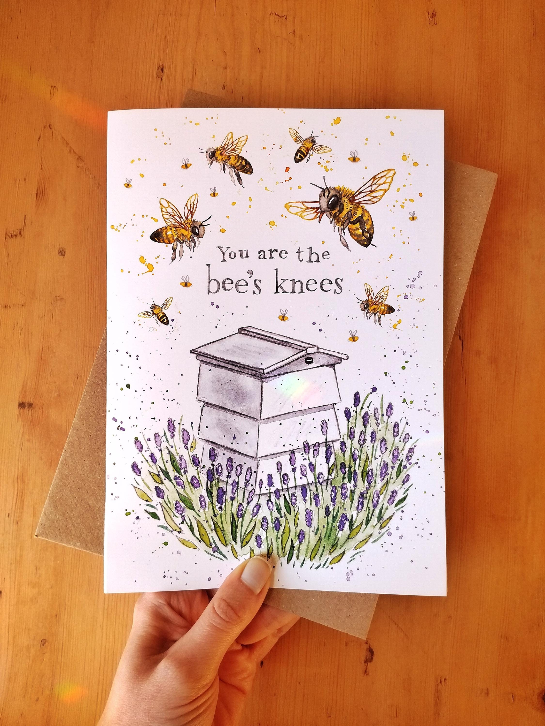 You Are the Bee's Knees | Beehive & Honey Bees Large A5 Thank You ...