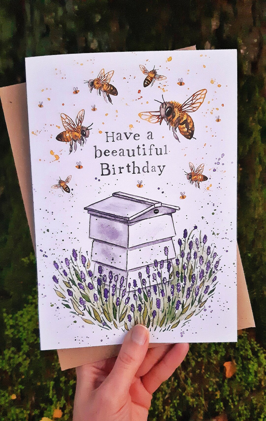Have a Bee-autiful Birthday | Beehive & Honey Bees Large A5 5x8 ...