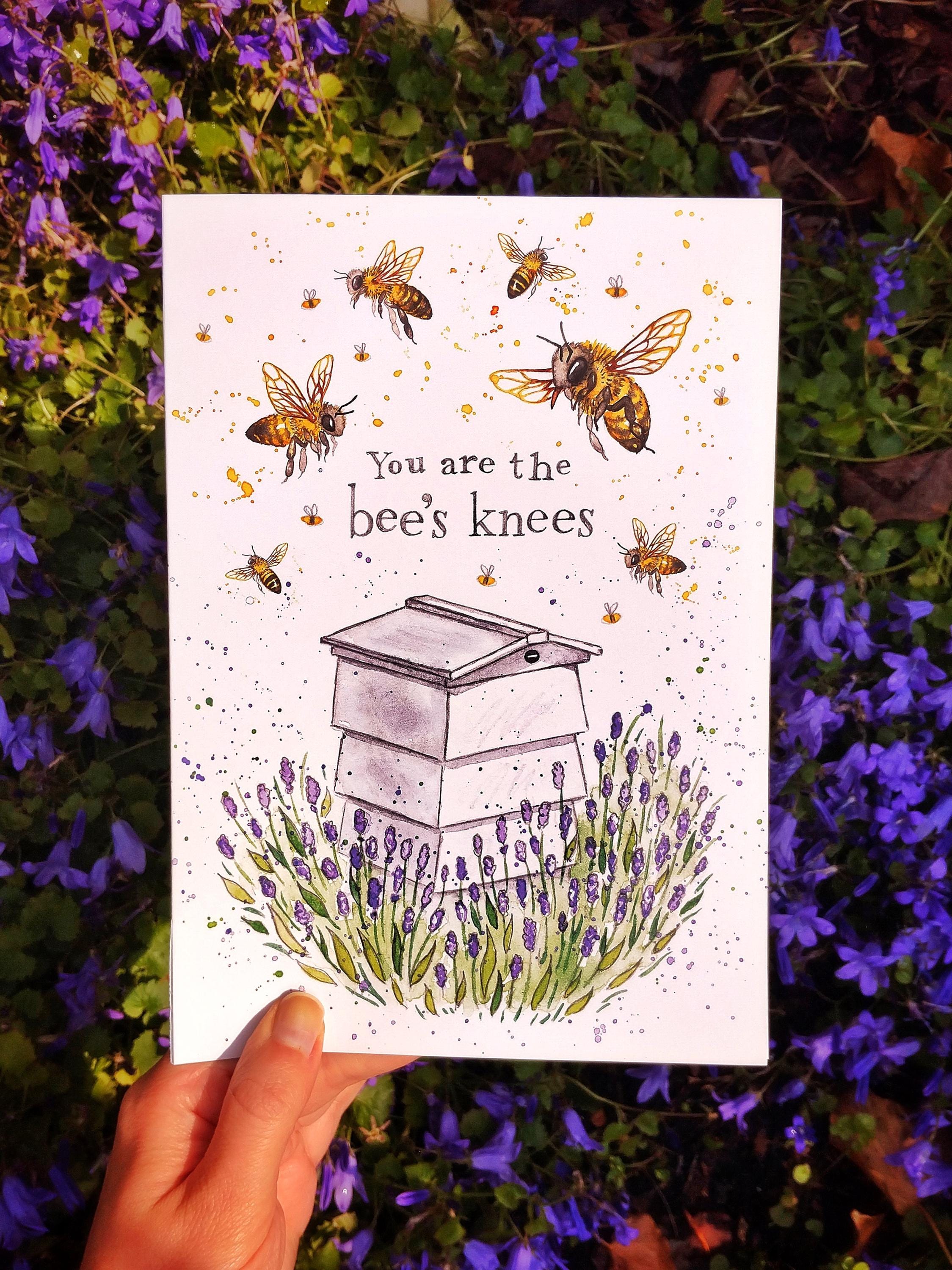 You Are the Bee's Knees | Beehive & Honey Bees Large A5 Thank You ...