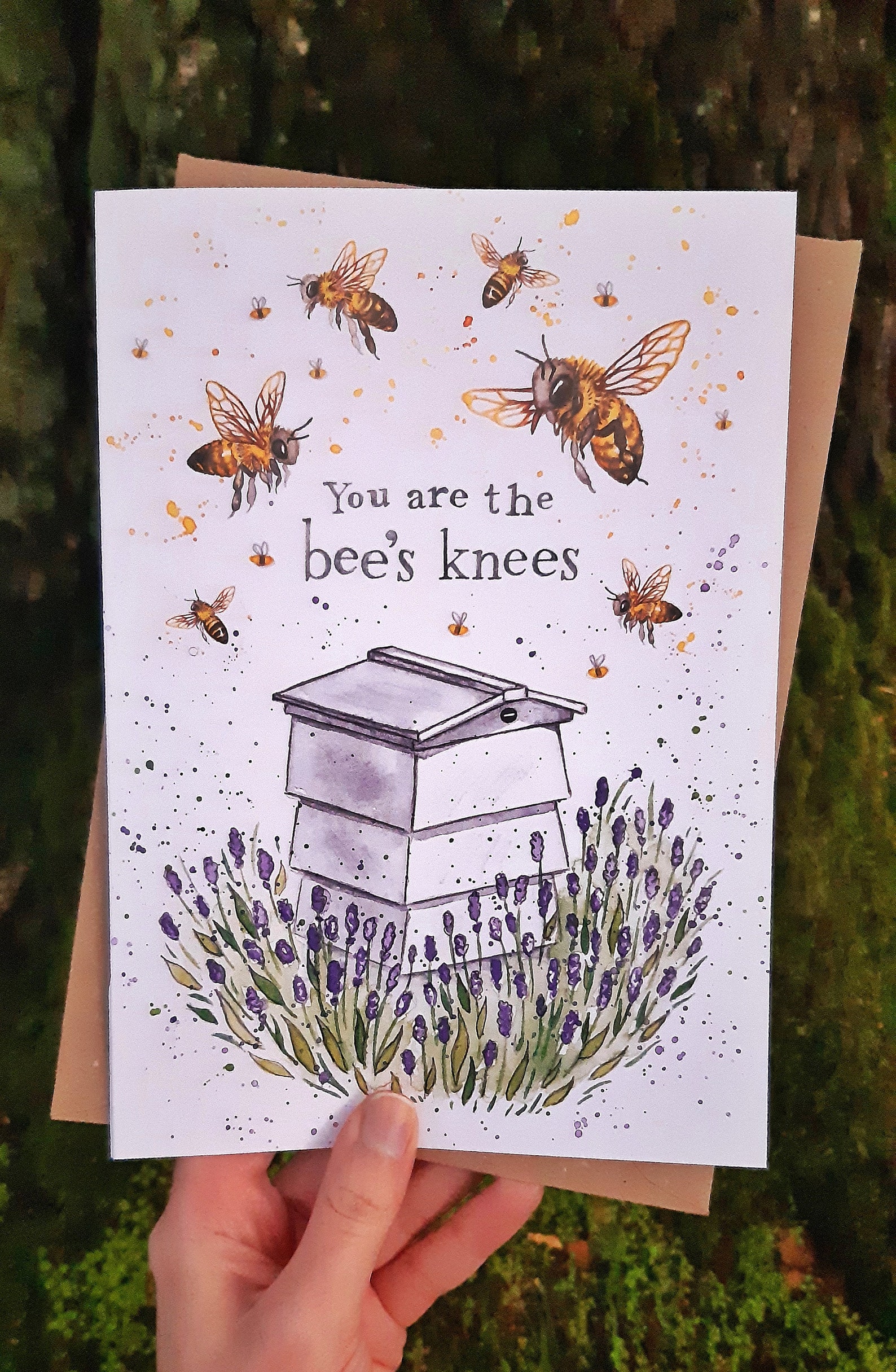 You Are the Bee's Knees | Beehive & Honey Bees Large A5 Thank You ...