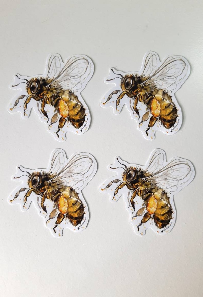Pollen Pants Honey Bee 10cm Weatherproof Vinyl Sticker | Etsy