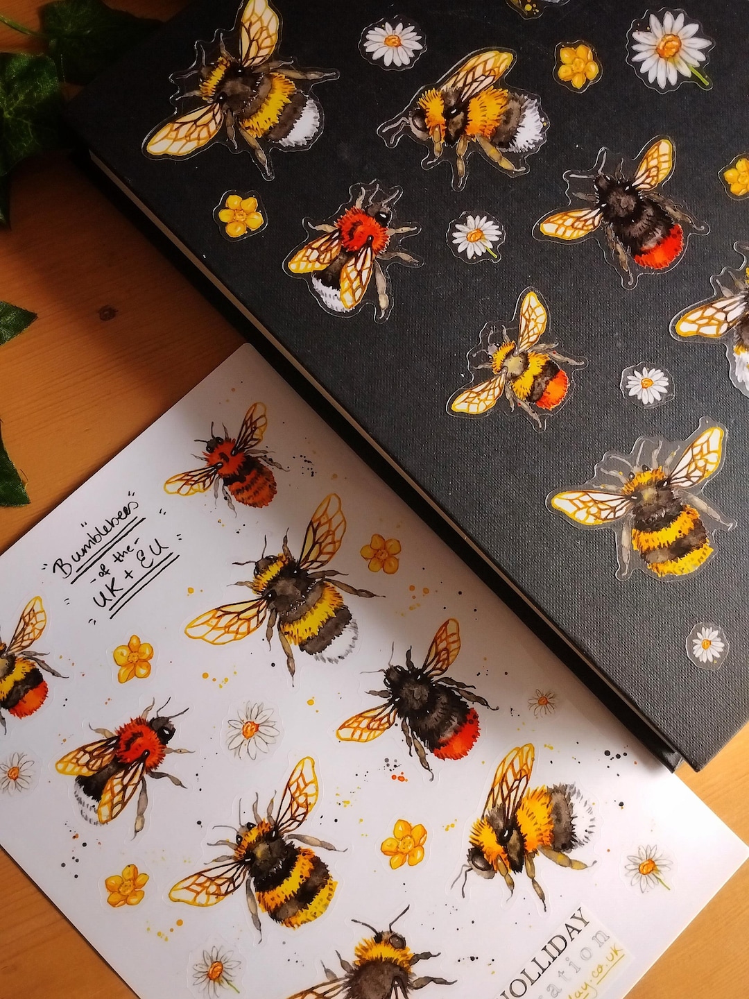 Bumblebees of UK & EU A5 Sticker Sheet - CLEAR or White - Watercolour ...