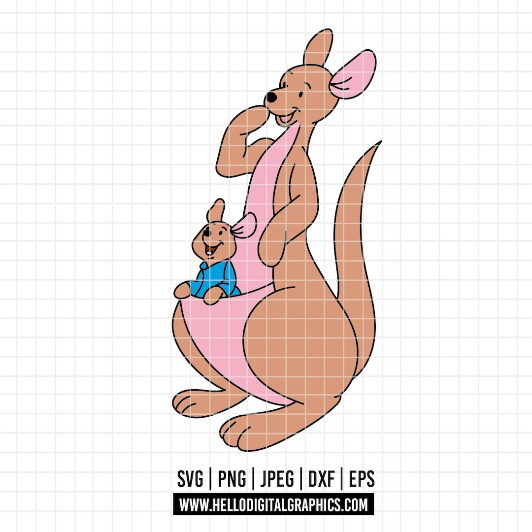 4658 - Kanga & Roo Together Dtf Full Color Svg, Eps, Png, Dxf, Jpeg ...