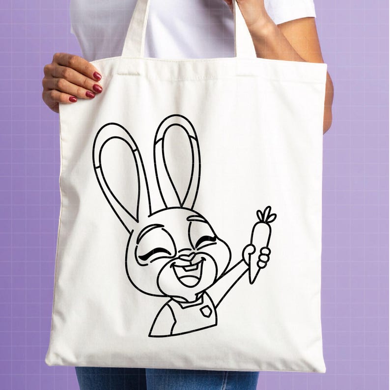 4645 - Judy Hopps Line Art Svg, Eps, Png, Dxf, Jpeg. Disneyy Zootopia ...