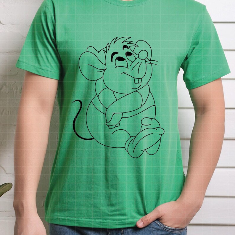 4675 - Gus Gus in Love Line Art Svg, Eps, Png, Dxf, Jpeg. Disneyy ...