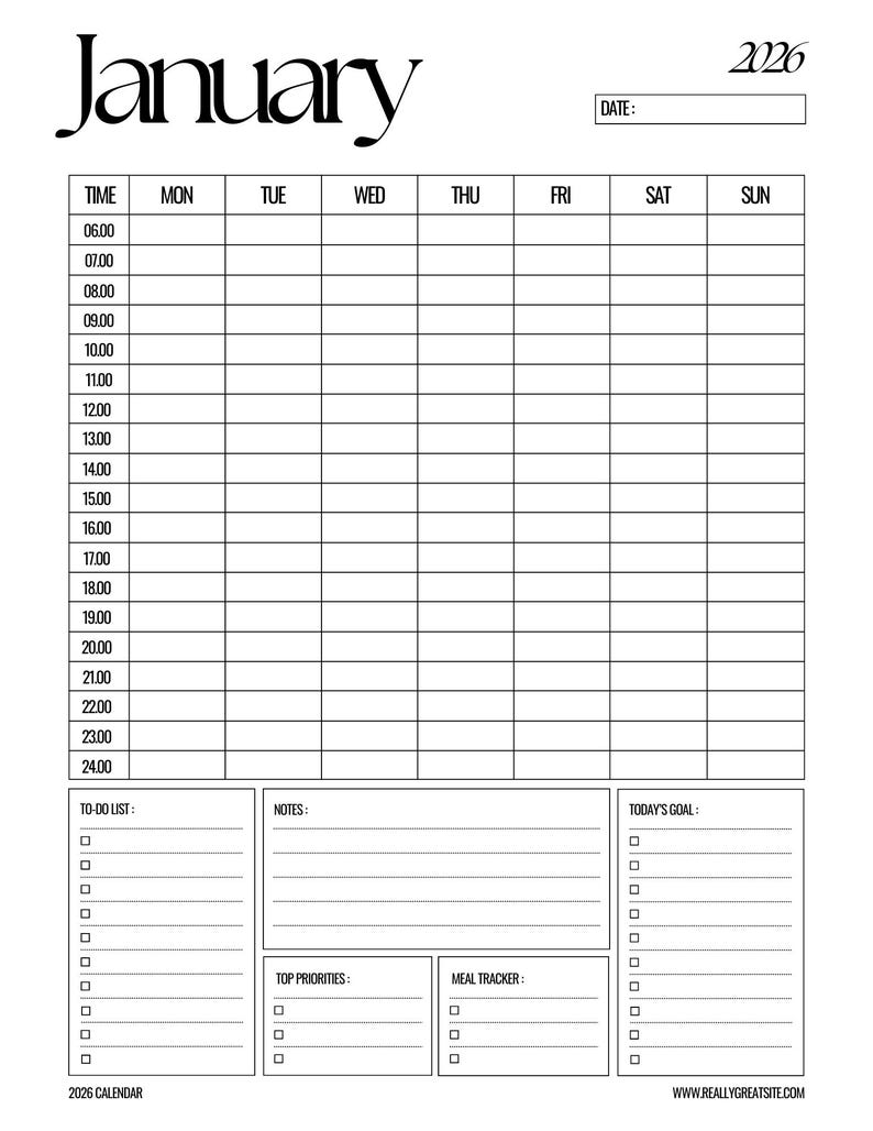 Minimalist 2026 Editable Planner| Good Notes Productivity Tool | Daily ...