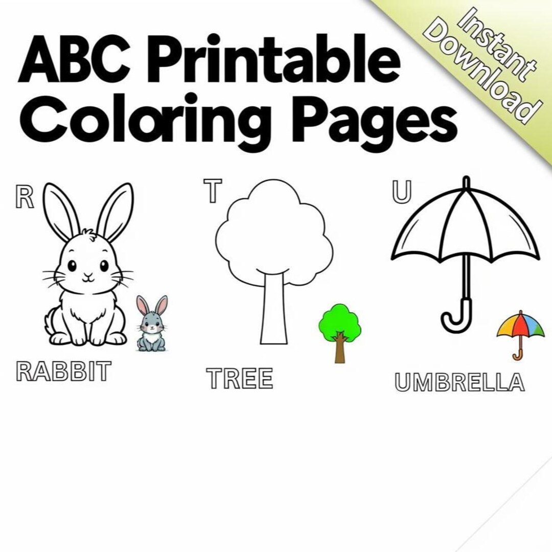 ABC Printable Coloring Pages for Kids, Toddlers and Preschoolers ...