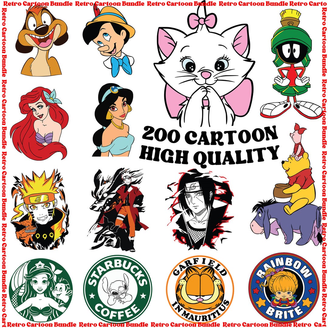 30000+ Mega Cartoon SVG Bundle, Cartoon Clipart, Cartoon Png, Cartoon ...